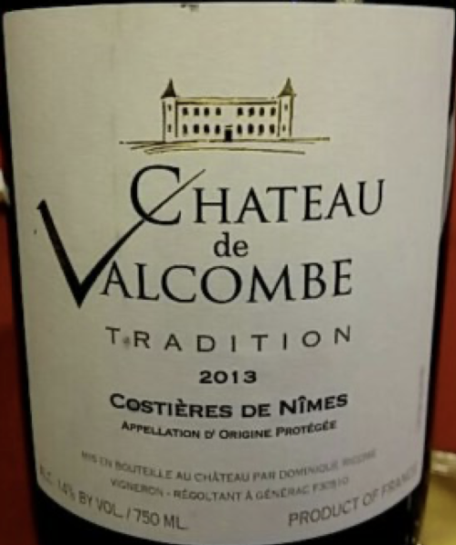 Chateau De Valcombe Costieres De Nimes Syrah Grenache Tradition ...