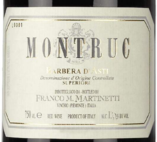 Franco Martinetti Montruc Barbera d'Asti DOCG, Piedmont, Italy-Franco ...