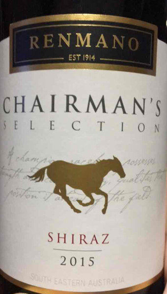 Renmano Chairman's Selection Shiraz, South Eastern Australia, Australia ...